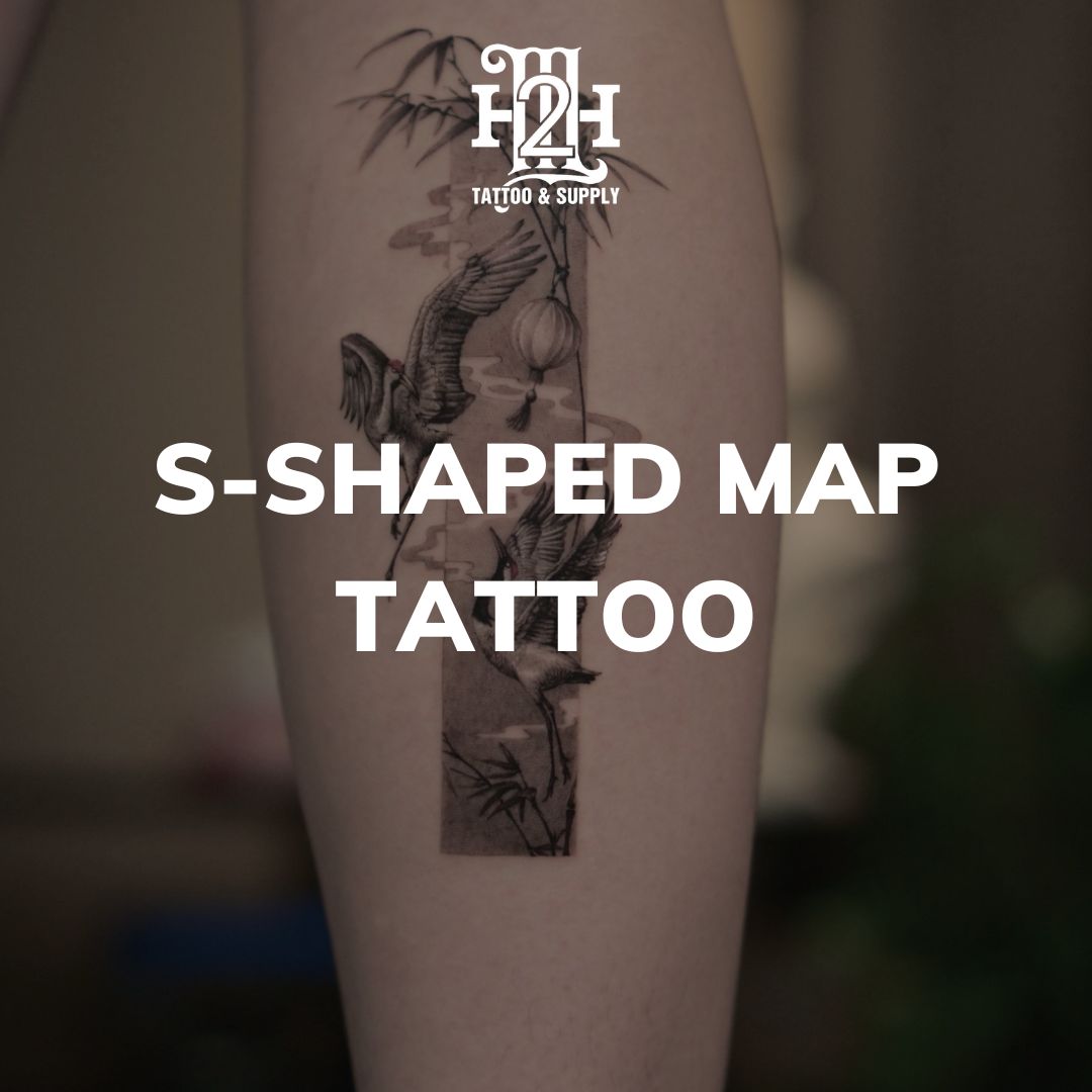 S-Shaped Map Tattoo | Unique Vietnam Tattoo Design